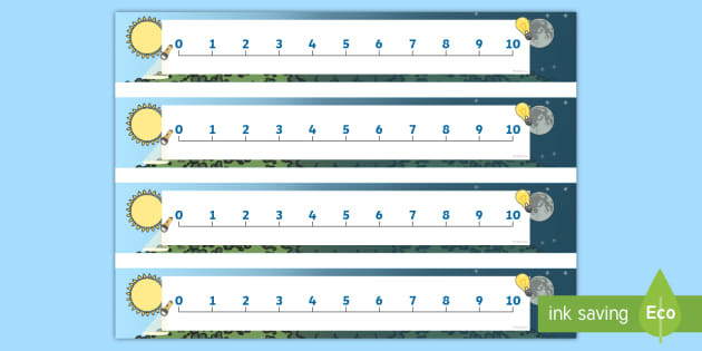 0-10 Number Line (Light and Dark) (teacher made)