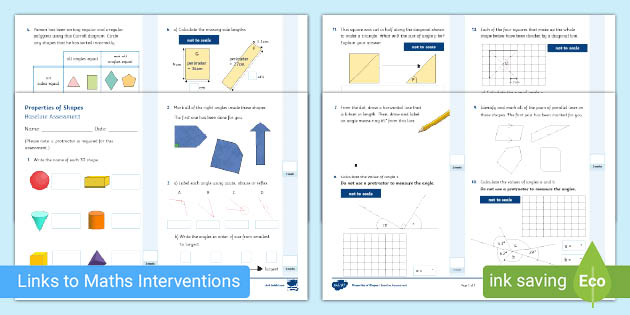👉 Year 6 Properties of Shapes Baseline Assessment