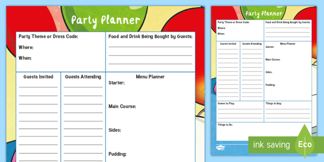 Staff Wellbeing Party Planner