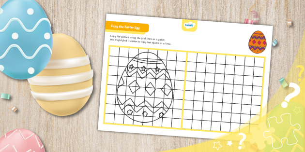 Copy the Easter Egg Puzzle - Kids Puzzles - Twinkl