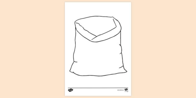 FREE! - Hessian Sack Colouring Sheet - Activities - Resources