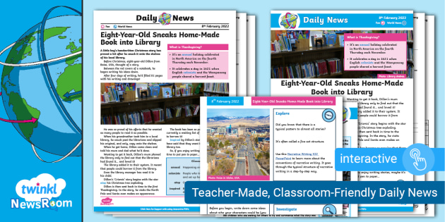 Eight-Year-Old's Homemade Book into Library: KS2 Twinkl News