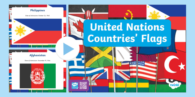 United Nations Flag 03 Powerpoint Template