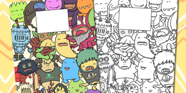 Monster Themed Calendar Template