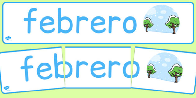 Febrero Display Banner Spanish (teacher made)