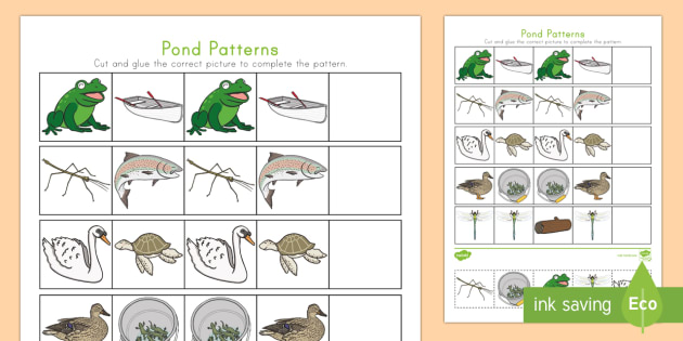 Pond Complete the Pattern Activity (Teacher-Made)