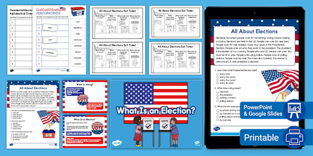 Election Day Worksheets