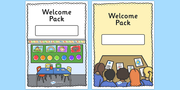 FREE! - Editable Welcome Pack Covers (Portrait) - Welcome Pack, editable