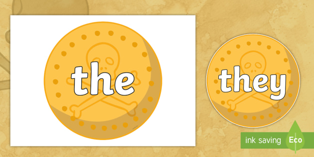 FREE! - 100 High Frequency Words on Pirate Coins