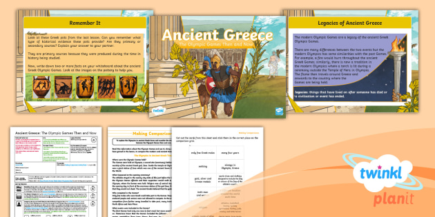 History: Ancient Greece: The Olympic Games Then and Now UKS2