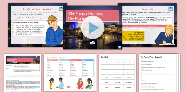 The Passive Voice Lesson Pack French (teacher made)