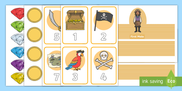 EYFS Buried Treasure Counting Activity Resource Pack
