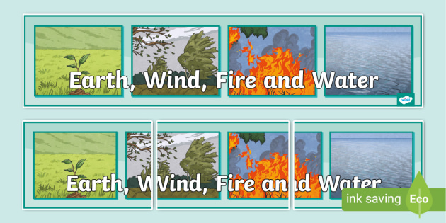 * NEW * Earth, Wind, Fire and Water Display Banner, Natural Disaster