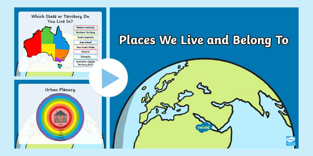 Places We Live and Belong To PowerPoint (teacher made)