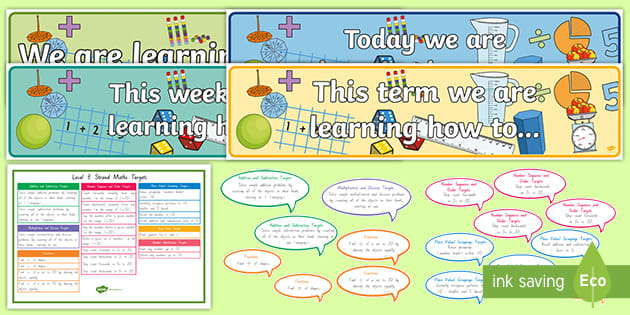 Stage 3 Maths Target Display Pack (teacher made)