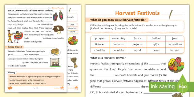 Harvest Festival Activities