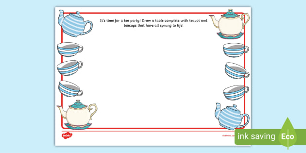 FREE! - Tea Party Teapot Drawing Prompt (Teacher-Made)