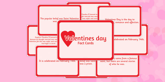 Valentine's Day Display Fact Cards - valentines day, fact, cards