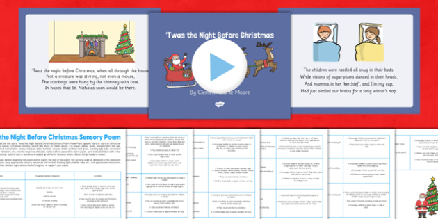 Twas the Night Before Christmas Sensory Poem Pack