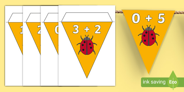 👉 Number Bonds to 5 Display Bunting (teacher made)