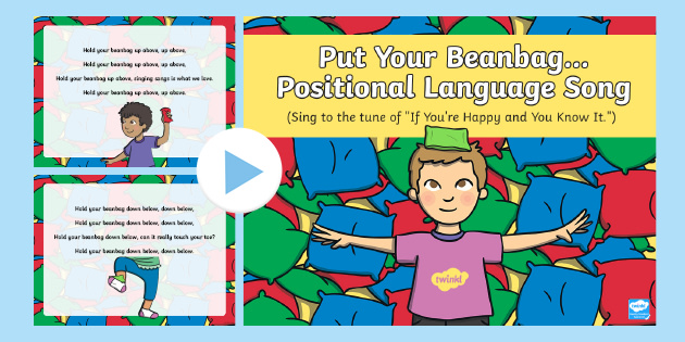 Put Your Beanbag Positional Language Song PowerPoint
