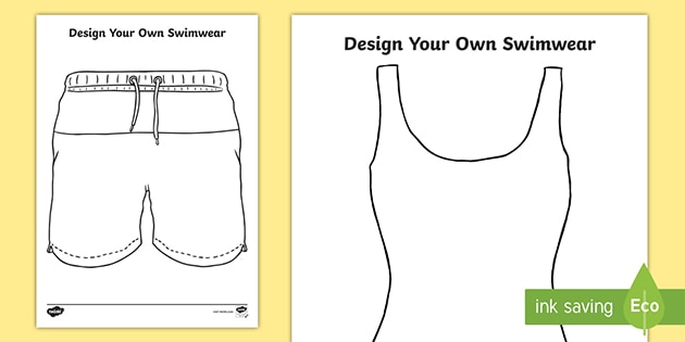 Design a Swimming Costume Worksheet