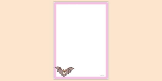 FREE! - Simple Blank Bat Page Border | Page Borders | Twinkl