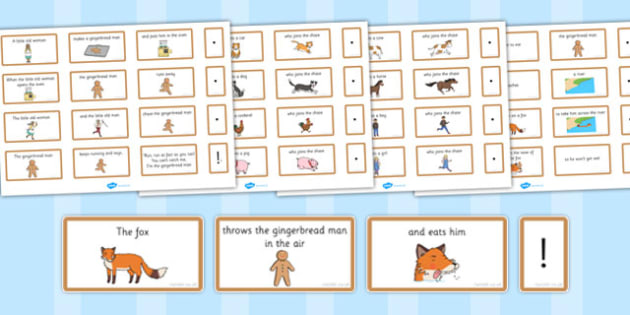 The Gingerbread Man | Sentence Structure Exercises