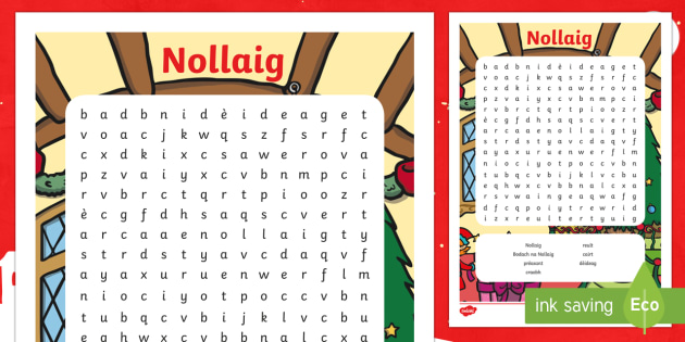 CfE Christmas Word Search (Scottish Gaelic) Word Search-Scottish