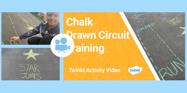FREE! - Chalk Drawn Circuit Training for Kids | EYFS Holiday Club