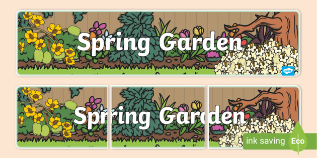 Spring Garden Display Banner