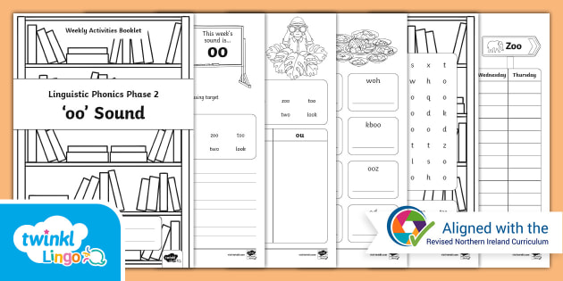 NI Linguistic Phonics Phase 2 ‘oo’ Weekly Activities Booklet
