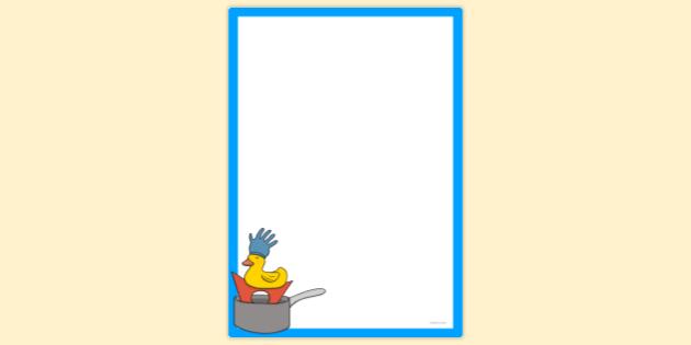 FREE! - Surreal Duck Sculpture Page Border | Page Borders | Twinkl