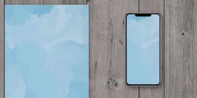 Modern Blue Phone Wallpaper