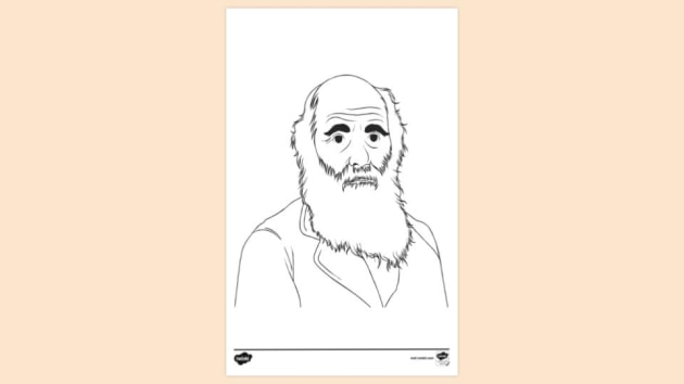 FREE! - Charles Darwin Colouring Sheet | Twinkl Resources
