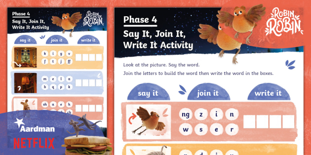 FREE! - Netflix: Robin Robin Phase 4 Phonics Activities Ages 5-7