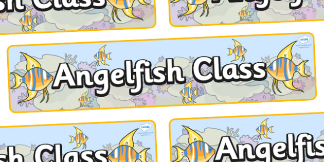 Angel Fish Themed Classroom Display Banner