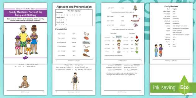 Introduction to Te Reo Māori: Body and Clothing Vocabulary Booklet