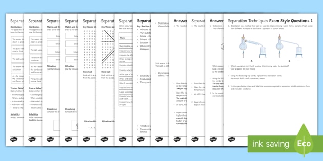 KS3 Separation Techniques Revision Pack | Beyond Secondary