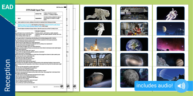 EYFS Music Space Adventure Floating In Space Plan and Pack
