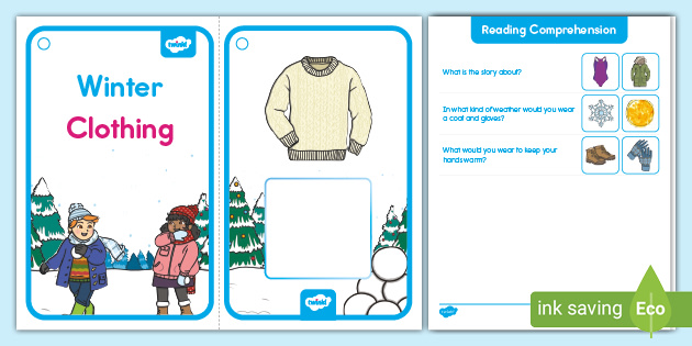 Winter Clothing Early Adapted Reader (Teacher-Made)