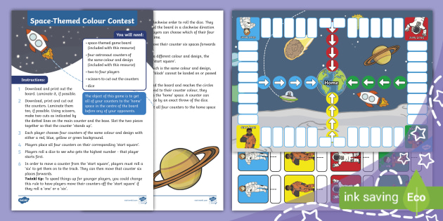 Space-Themed Colour Contest Game (teacher made)