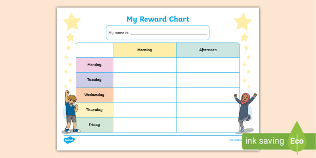 Morning and Afternoon Reward Chart (teacher made)