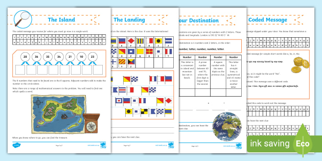 Treasure Hunt Problem Solving Challenge (teacher made)