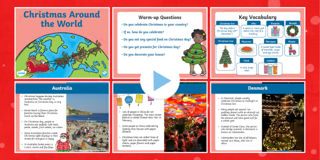 ESL Christmas Traditions Around the World - Reading & Discussion