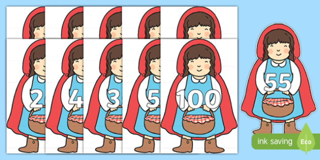 FREE! - Numbers 0-100 on Little Red Riding Hood