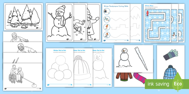 Winter Paralympics Fine Motor SEN Resource Pack