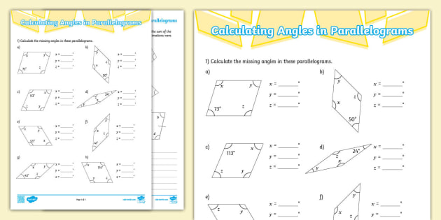 Calculating Angles Worksheets Grade 6 Pairs Of Angles Worksheets