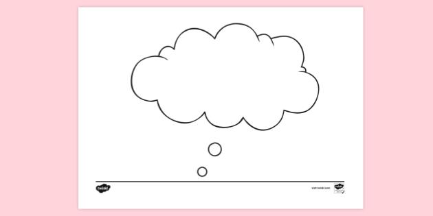 Thought Bubble Colouring | Colouring Sheets