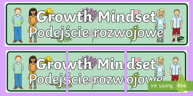 Growth Mindset Display Banner Polish/English - Growth Mindset Display ...